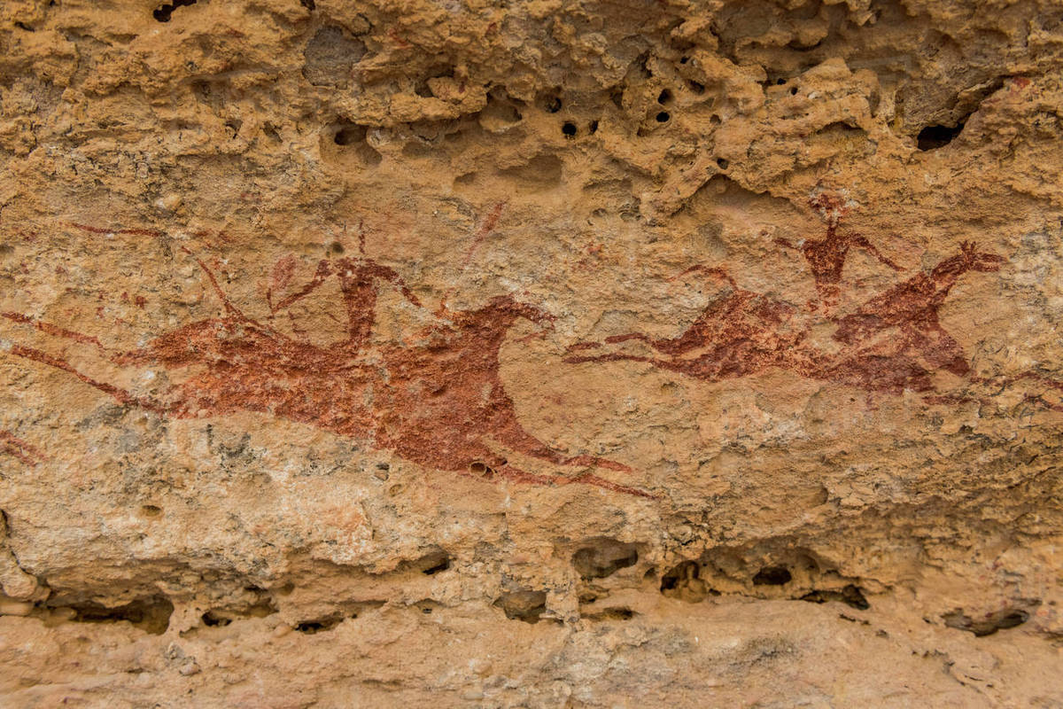 Rock painting, Ennedi Plateau, UNESCO World Heritage Site, Ennedi ...