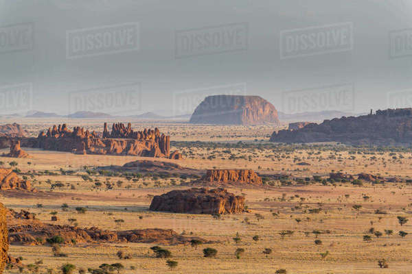 View over the beautiful scenery of the Ennedi Plateau, UNESCO World ...