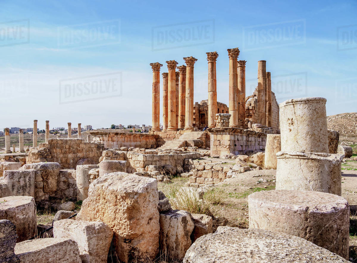 Temple of Artemis, Jerash, Jerash Governorate, Jordan, Middle East ...