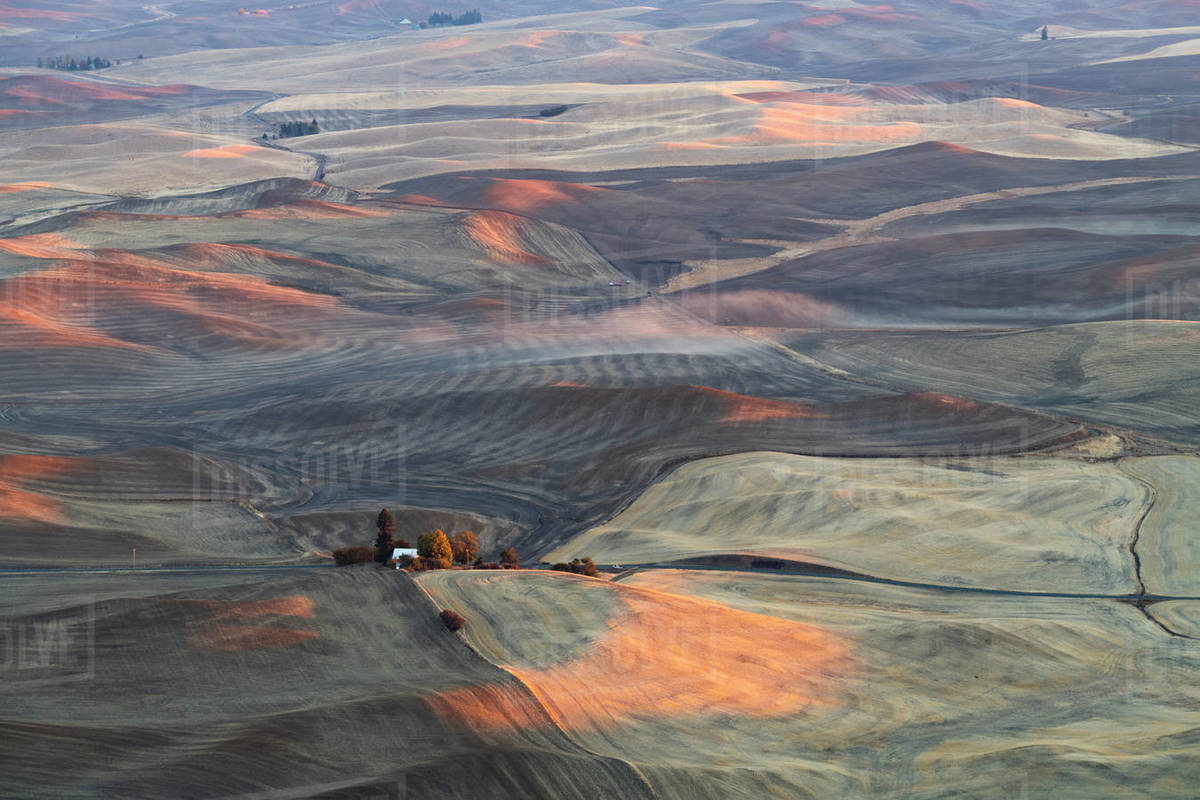 Farmland in the Palouse, Palouse, Washington State, United States of ...