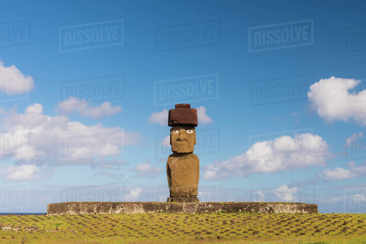 Moai heads of Easter Island, Rapa Nui National Park, UNESCO World ...