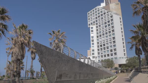 London Garden monument on a sunny day, Tel Aviv, Israel, Middle East ...