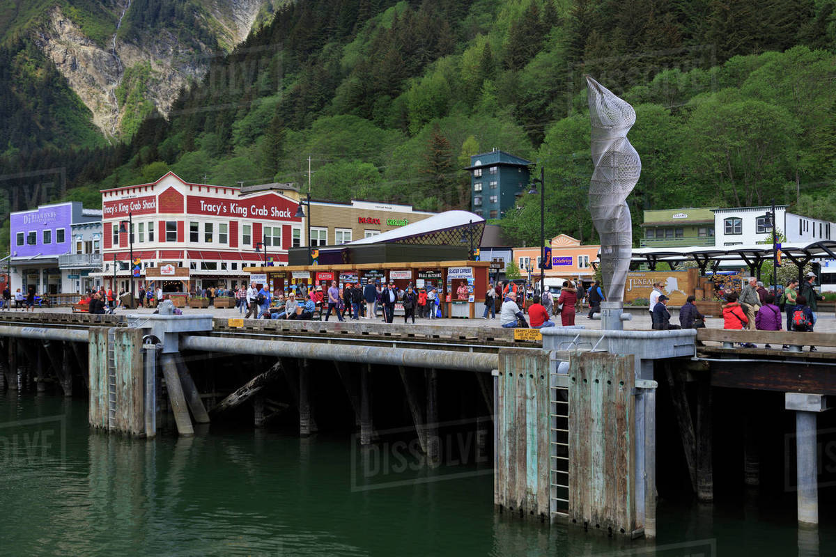 Cruise ship dock, Juneau, Alaska, United States of America, North ...