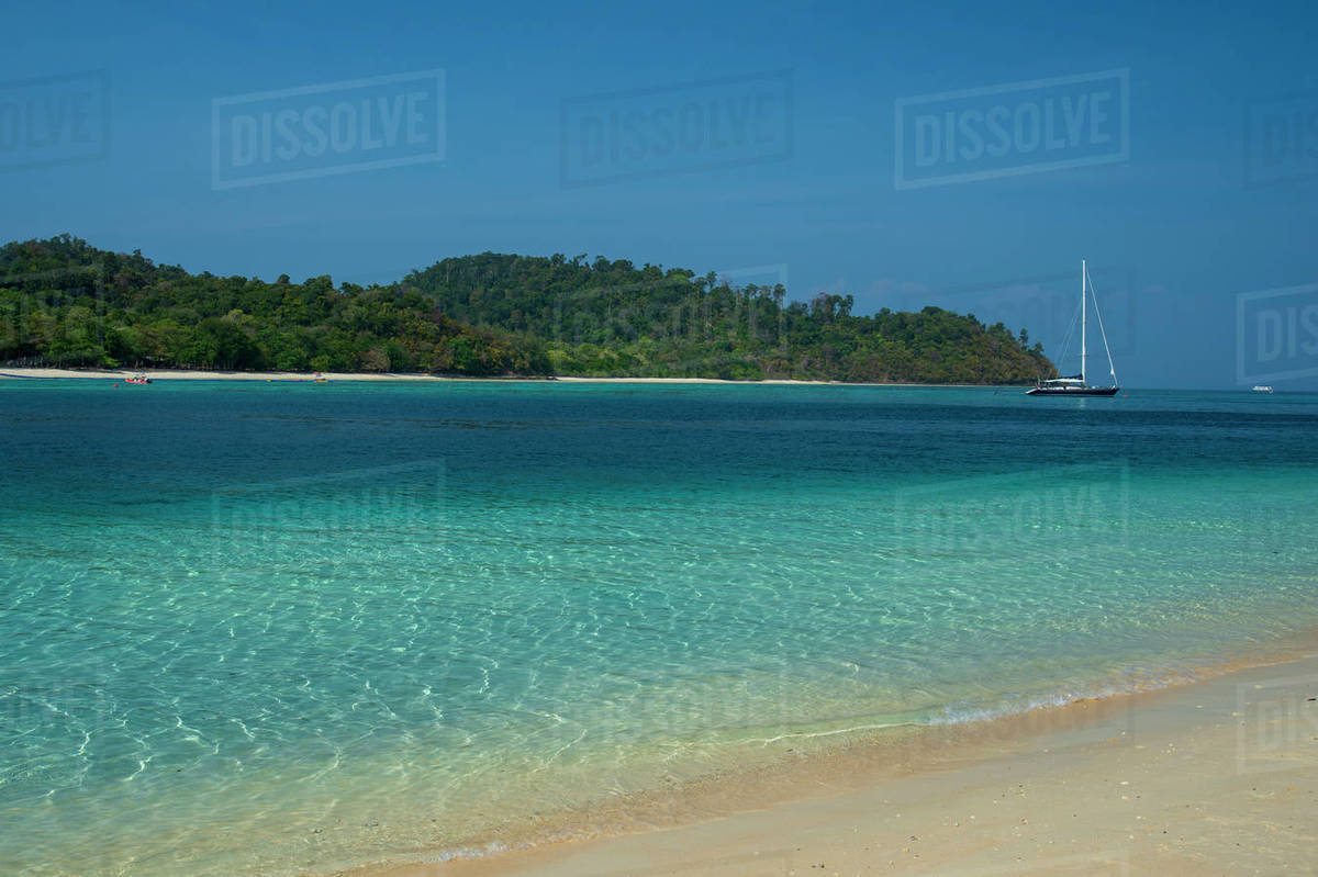 Turquoise color of the Andaman Sea, Thailand, Southeast Asia, Asia ...