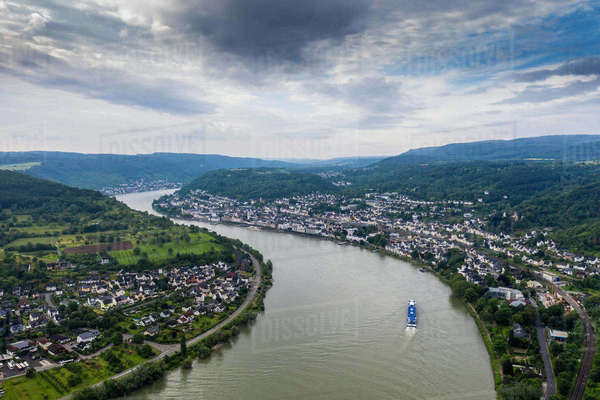 View from the Gedeonseck down to the Rhine at Boppard, UNESCO World ...