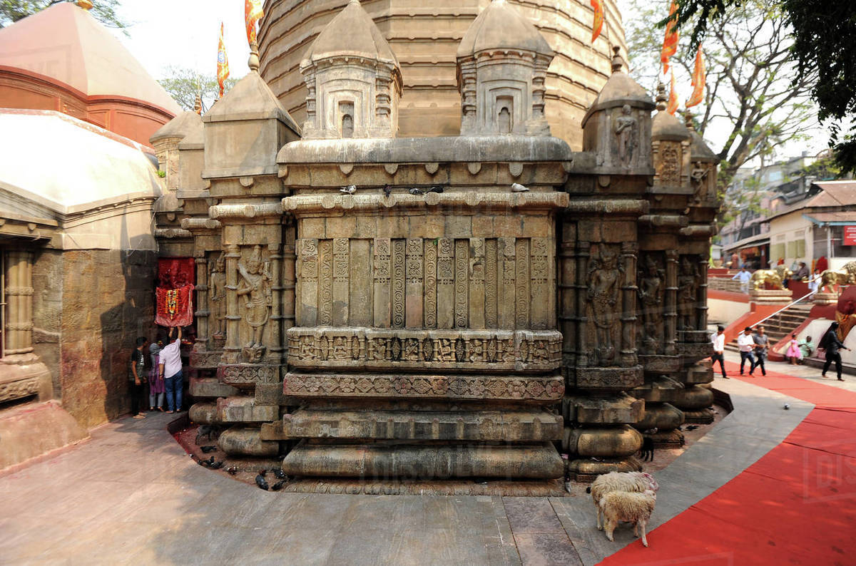 The Garbhagriya, inner sanctum section of the Kamakhya temple, a shakti ...