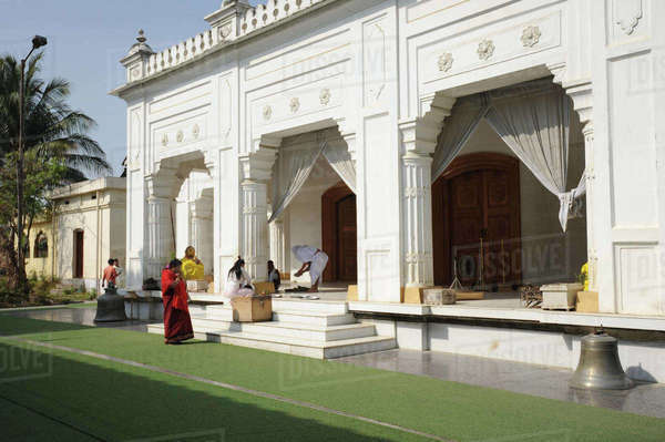 Worshippers at the Shree Govindaji Hindu temple originating from 1846 ...