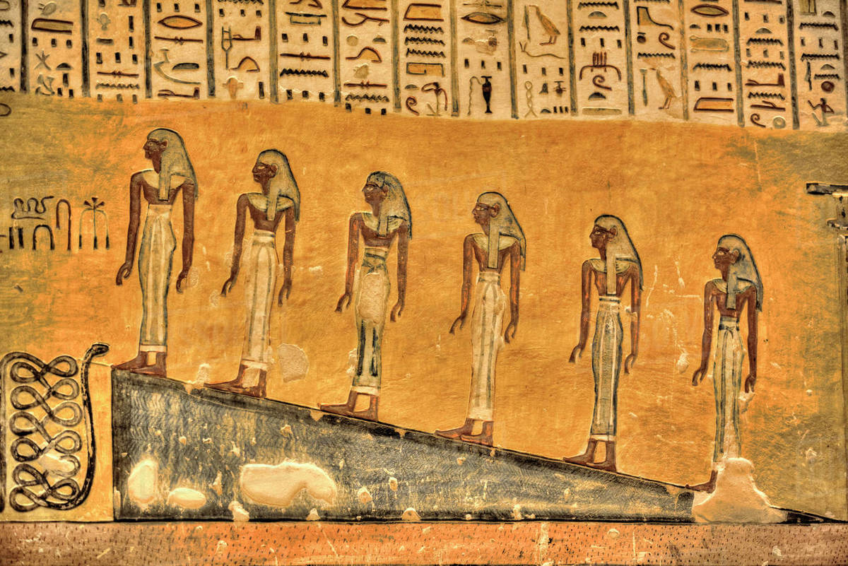Murals, Tomb of Ramses IV, KV2, Valley of the Kings, UNESCO World ...