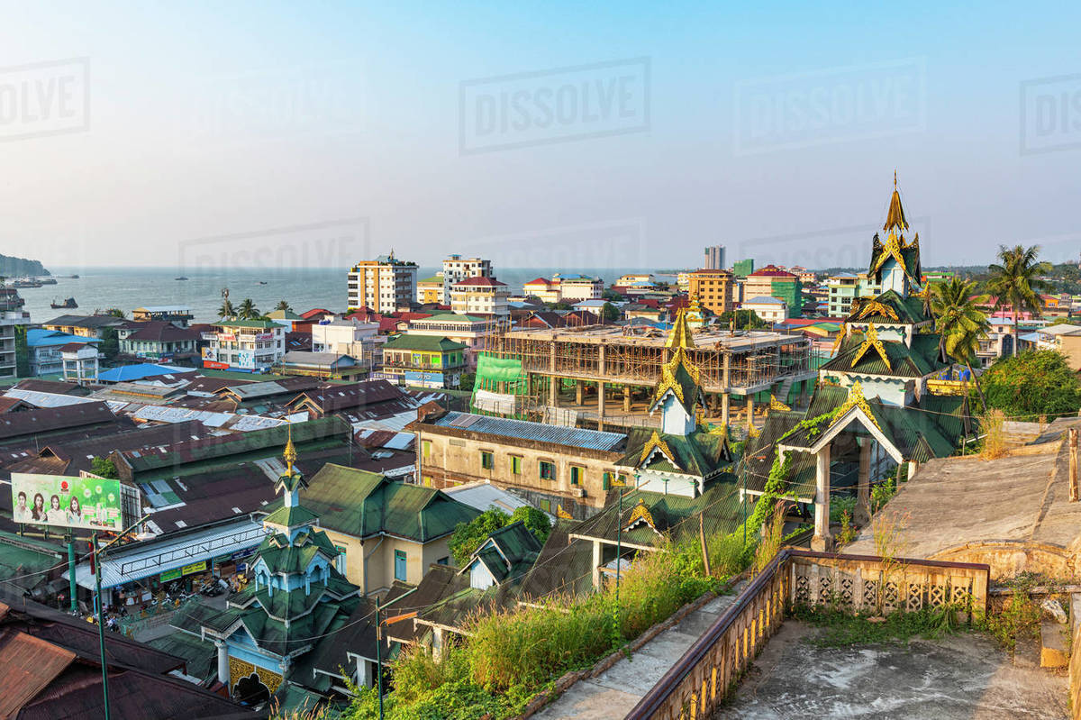 View over Myeik (Mergui), Myanmar (Burma), Asia - Stock Photo - Dissolve