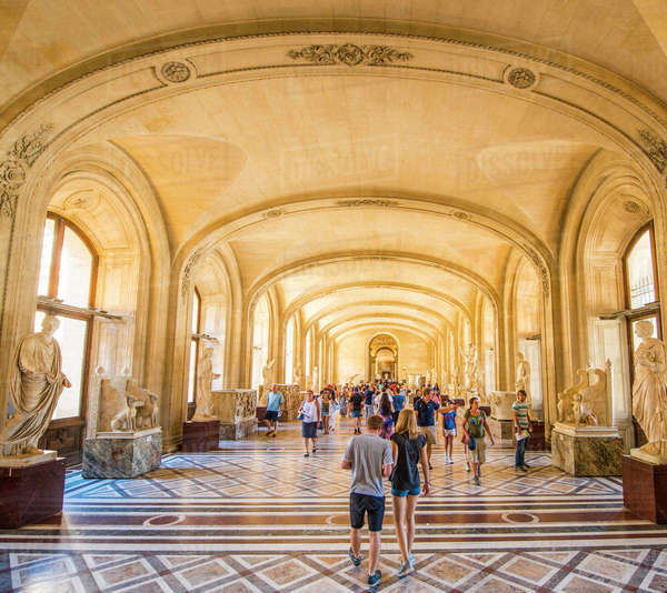 Interior, The Louvre, Paris, France, Europe - Royalty-free Stock Photo ...