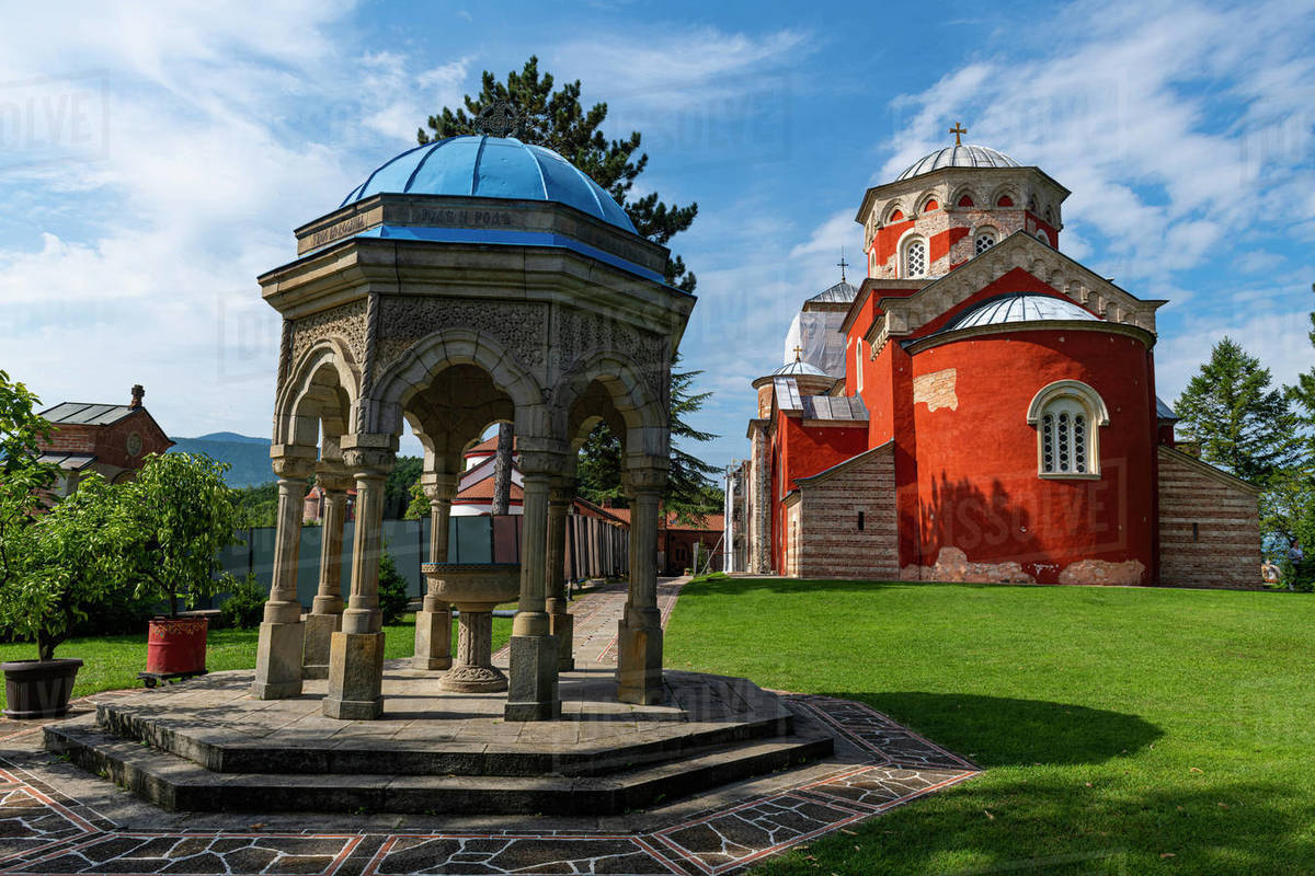 Zica Orthodox Monastery, Zica, Serbia, Europe - Royalty-free Stock ...