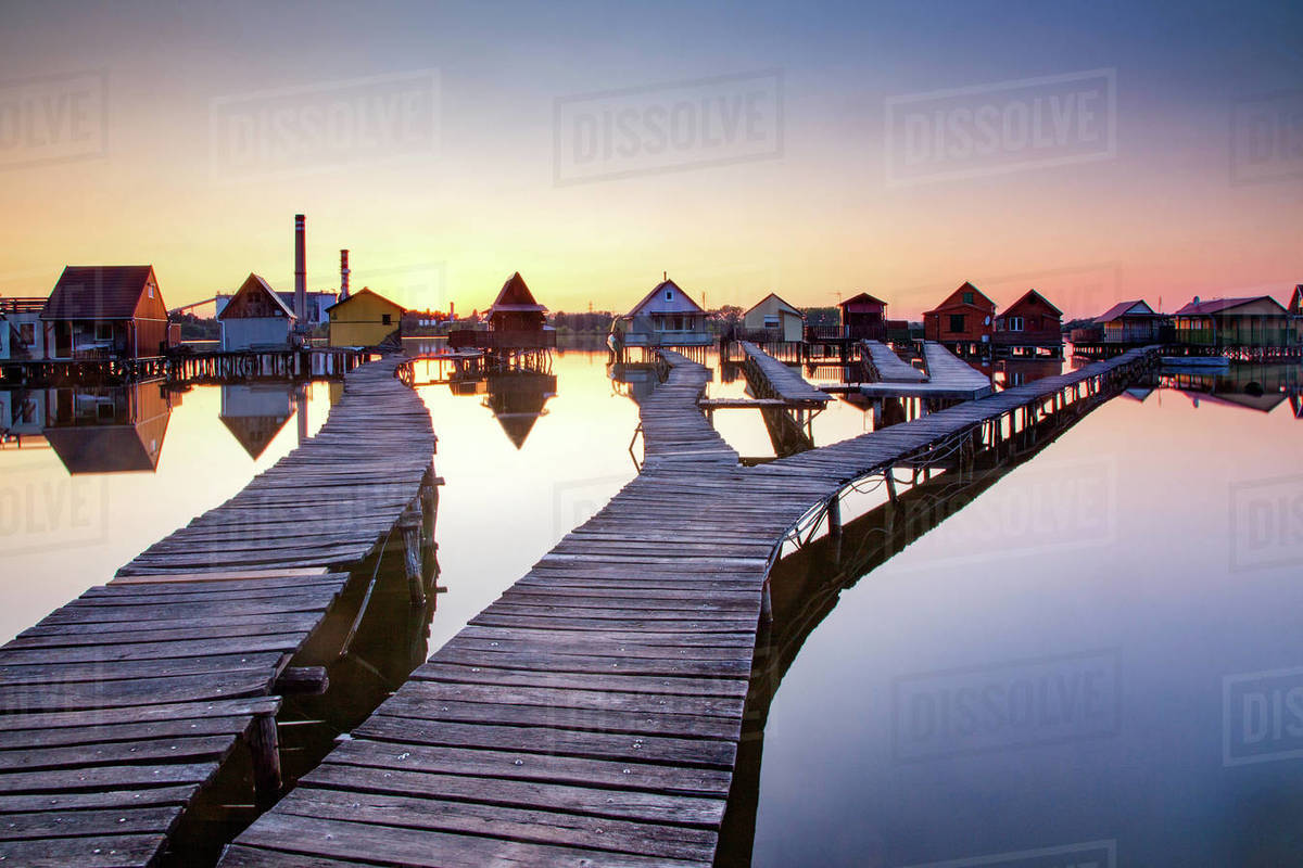 Bokod Floating Village, Oroszlany, Hungary, Europe - Royalty-free Stock ...