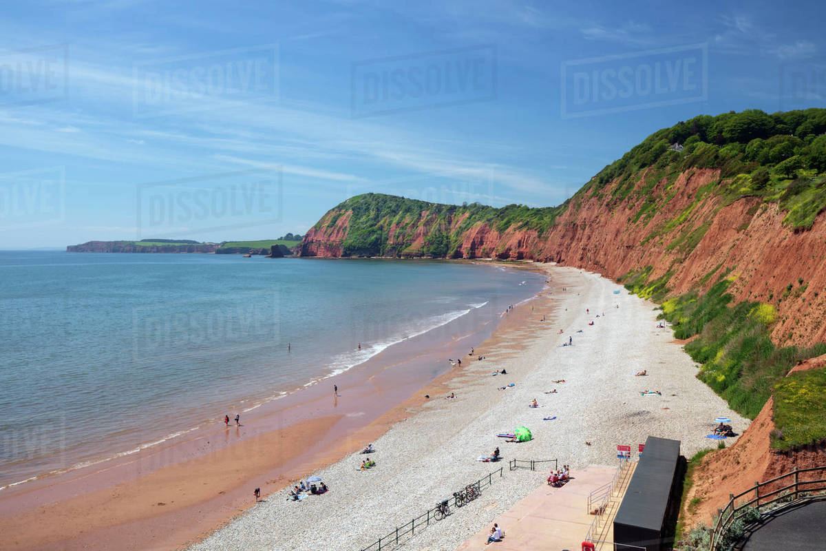 Jacob's Ladder, Sidmouth beach viewed from Connaught Gardens, Sidmouth ...