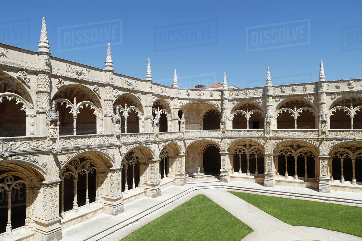 The Cloister, Jeronimos Monastery (Hieronymites Monastery), UNESCO ...