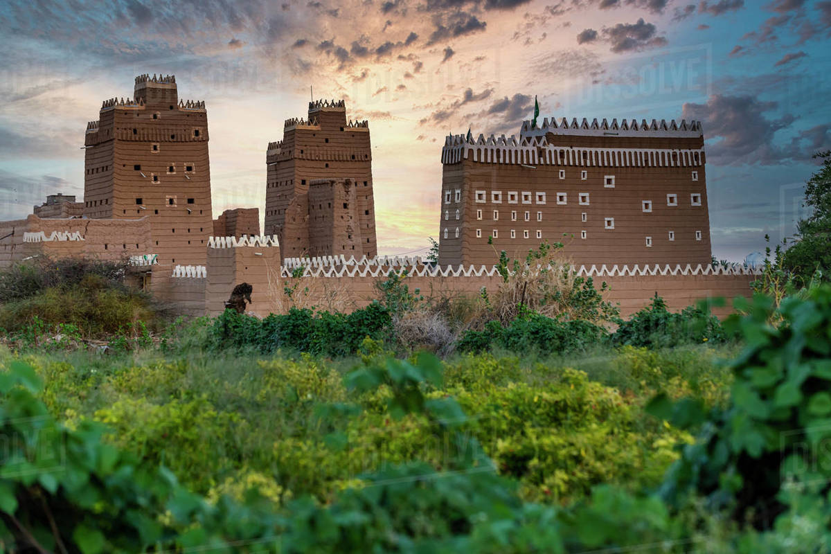 Traditional build mud towers used as living homes, Najran, Kingdom of ...