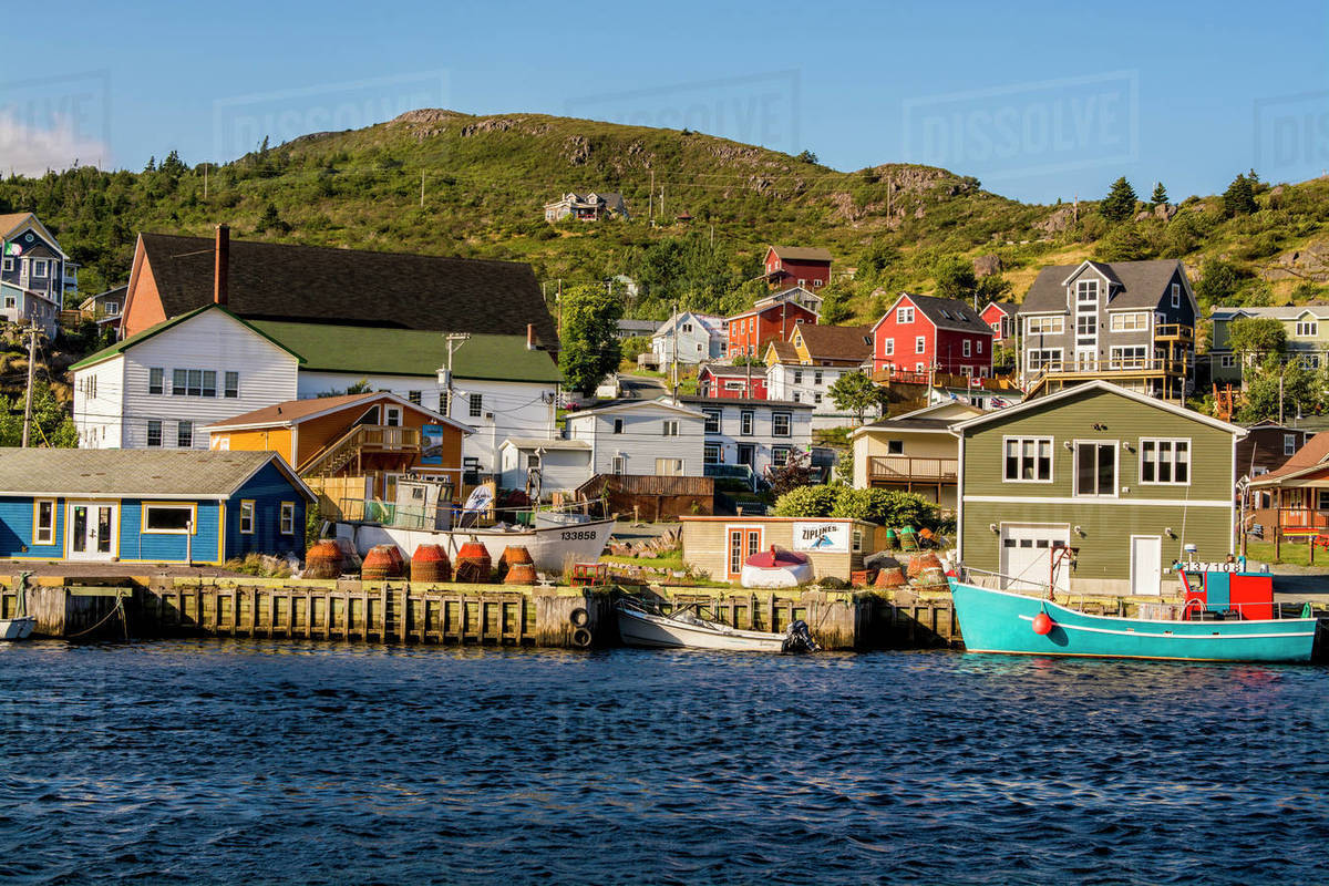 Fishing village of Petty Harbour, Newfoundland, Canada, North America ...