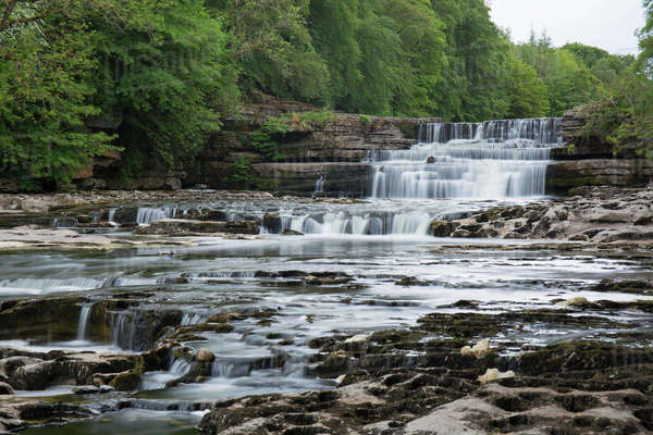 Lower Aysgarth Falls on the River Ure, near Leyburn, Wensleydale ...