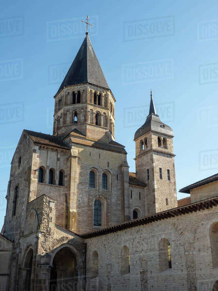 Walls and towers being the last remaining corner of the enormous abbey ...