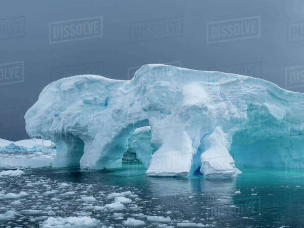 A huge iceberg grounded on a reef near the Iceberg Graveyard, Pleneau ...