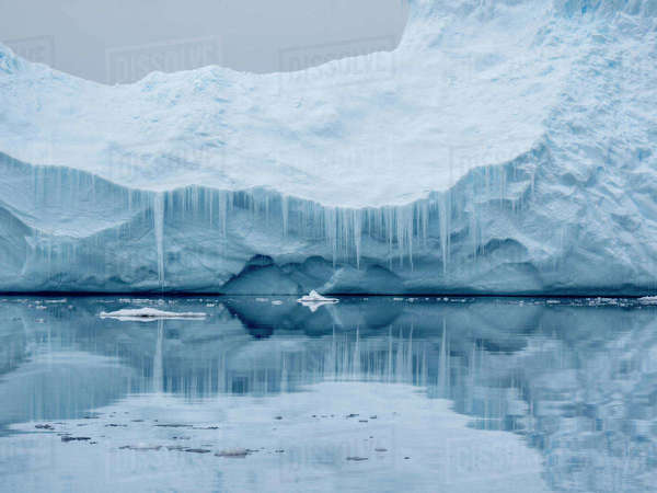 Large iceberg grounded on a reef at Peter I Island, Bellingshausen Sea ...