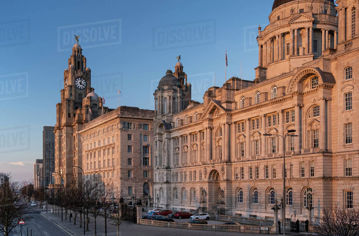The Royal Liver Building, The Cunard Building and The Port of Liverpool ...