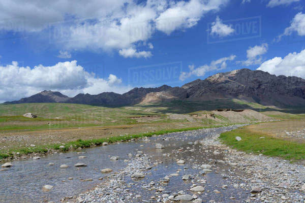 Mountainscape, Tian Shan mountains at the Chinese border, Naryn ...