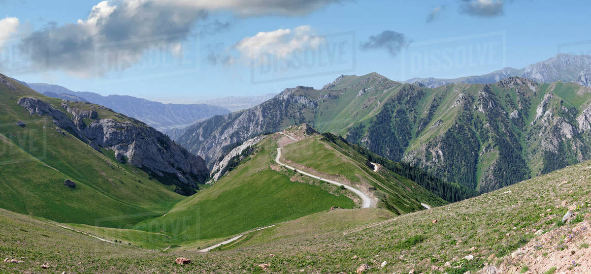 Moldo Ashuu Pass, Naryn Region, Kyrgyzstan, Central Asia, Asia - Stock ...