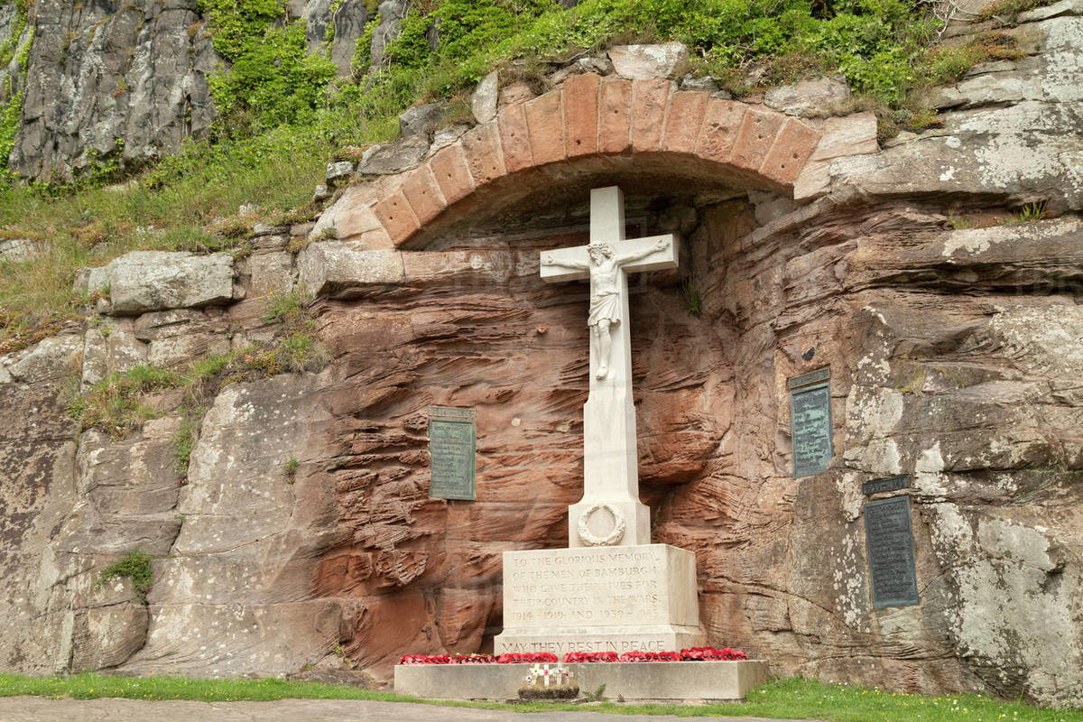 War Memorial, depicting Jesus Christ crucified, in memory of the Fallen ...