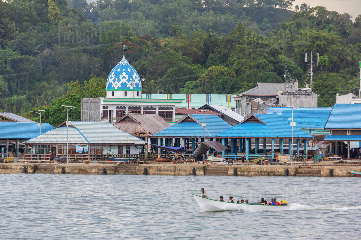 The harbor in the city of Sorong, the largest city and the capital of ...