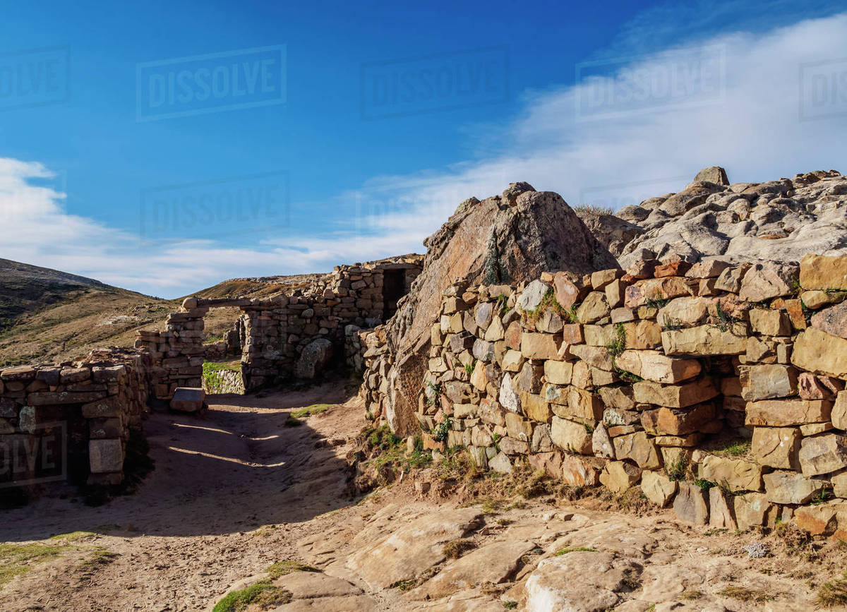 Chinkana Ruins, Island of the Sun, Titicaca Lake, La Paz Department ...