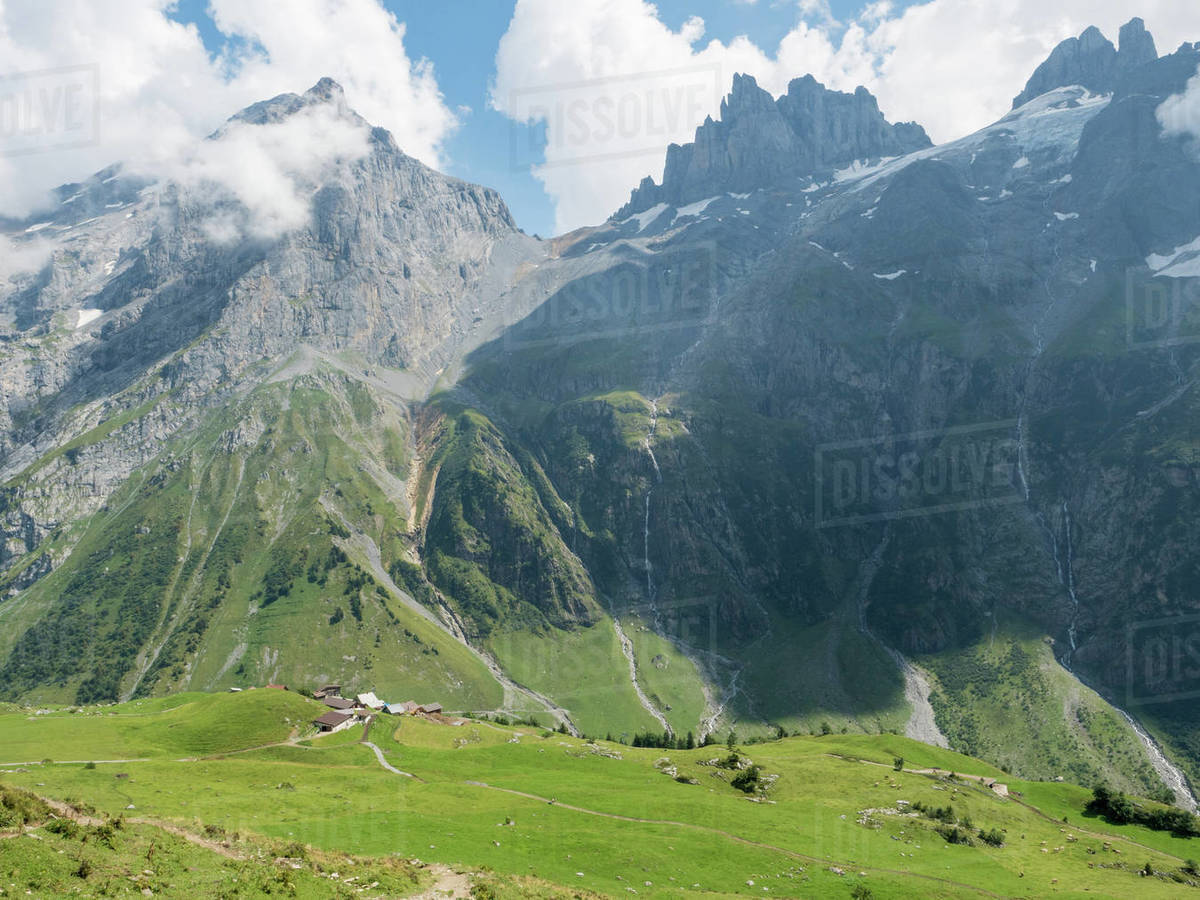 Swiss Alps, mountain scene, Switzerland, Europe - Stock Photo - Dissolve