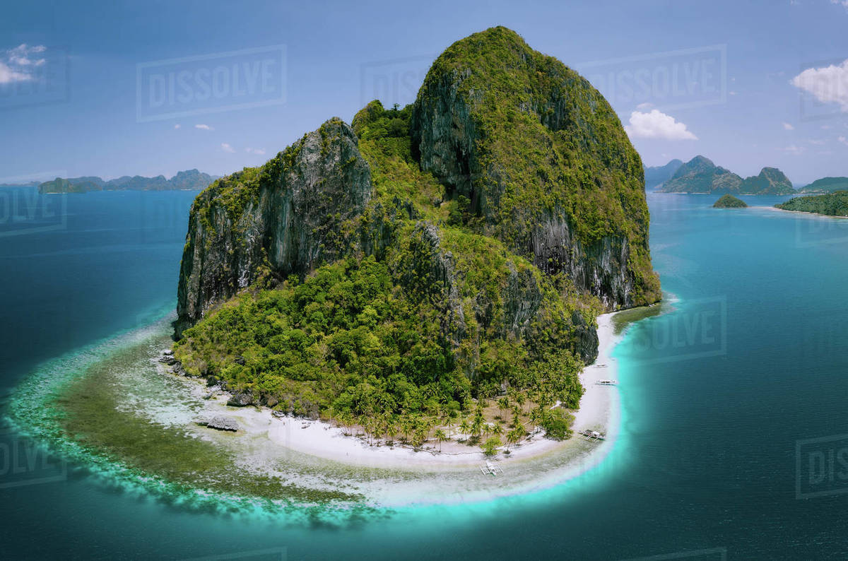 El Nido, Palawan, Philippines. Aerial drone above shot of impressive ...
