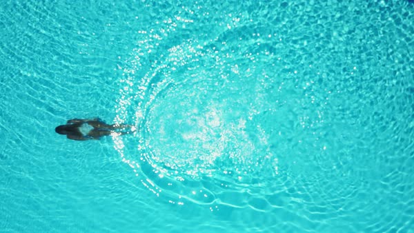 Woman swim Top down view seabed texture, sea floor beach sand ripple of ...