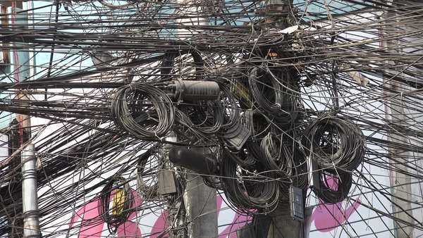 Twisted electricity cables in Bangladesh - 4K Royalty-free Stock Video ...