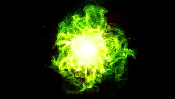 Shockwave Energy Fx Background Animation/Animation of a green energy ...