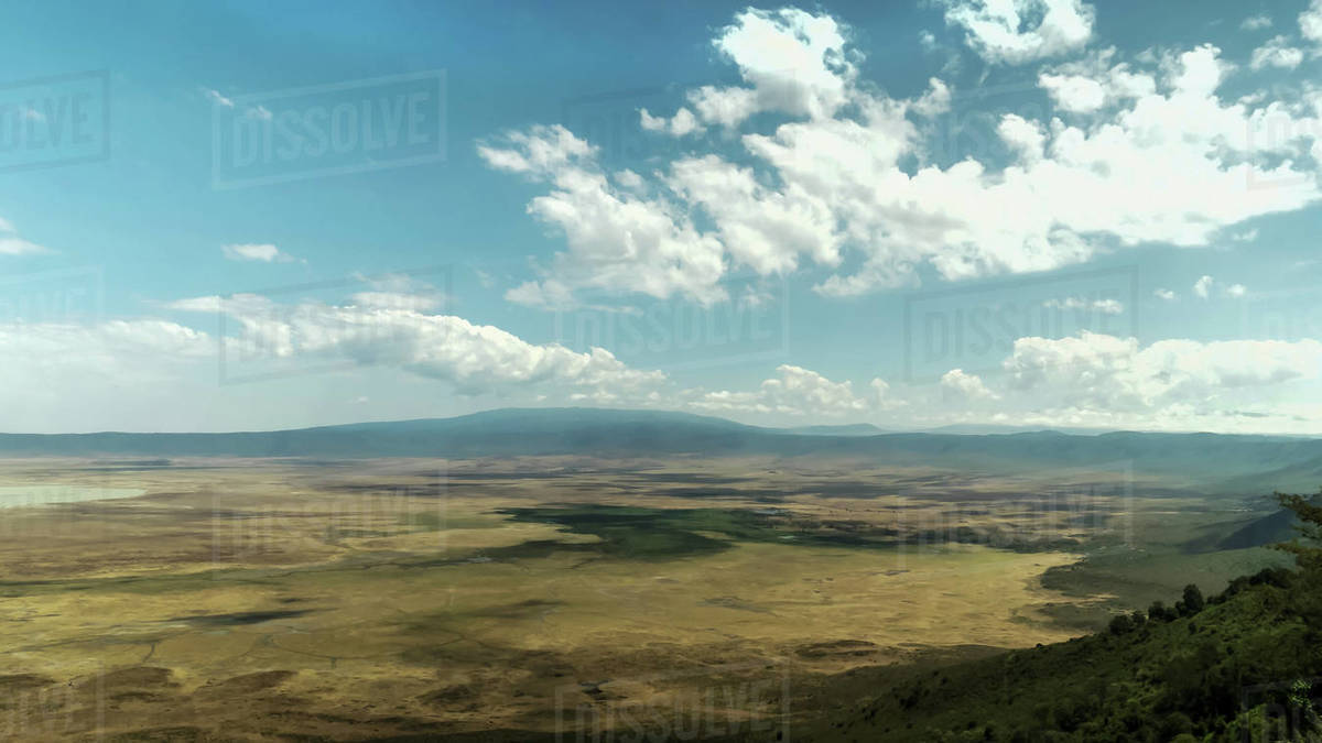 A morning shot from the caldera rim of ngorongoro crater- part of the ...