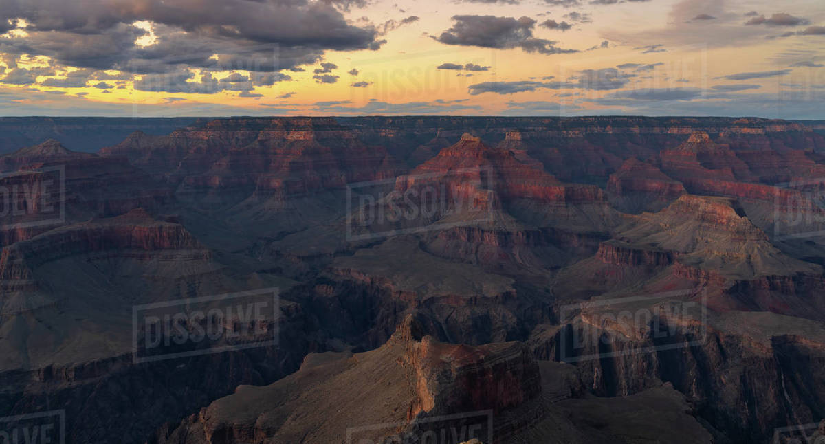 a colorful sunset shot from hopi point of the grand canyon national ...