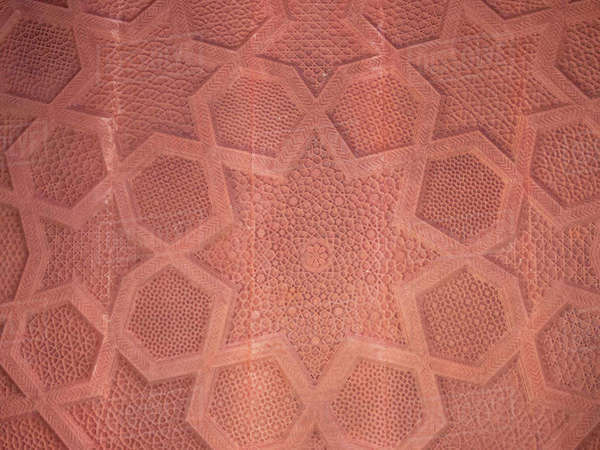 FATEPHUR SIKRI, INDIA: a star tessellation pattern on a palace wall ...