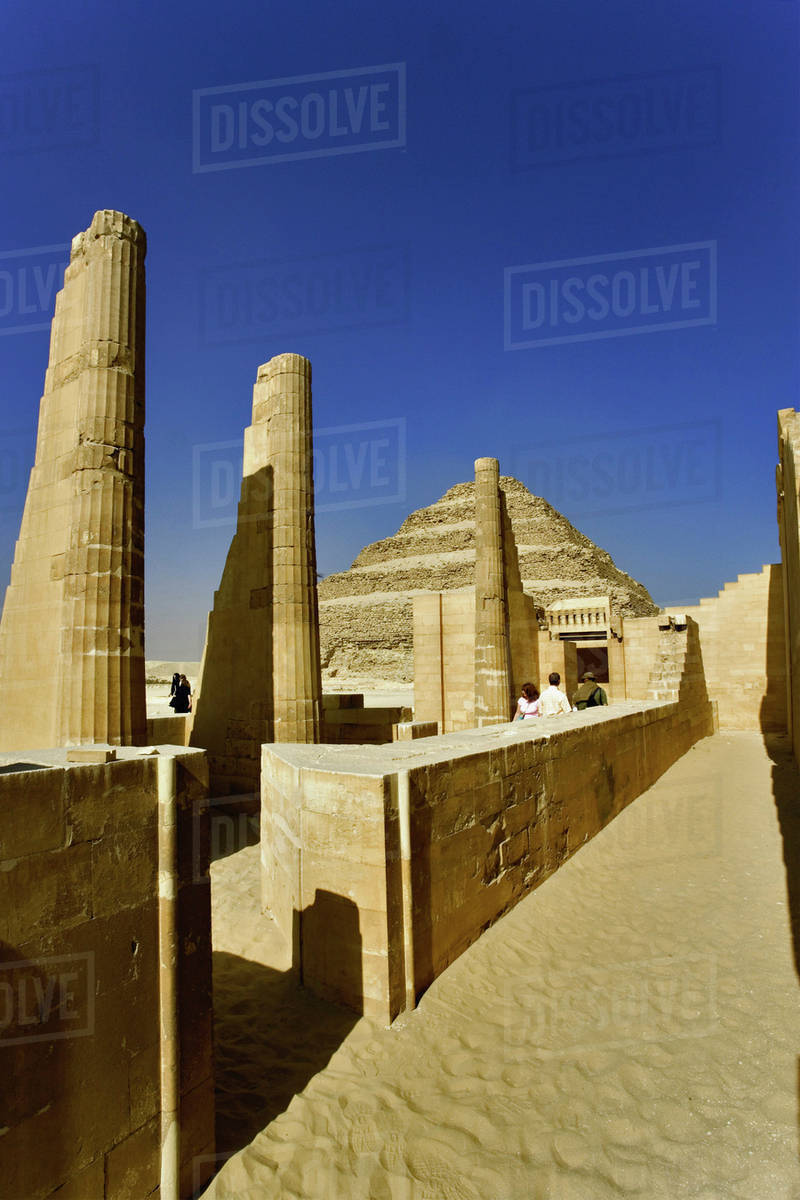 Step pyramid at Saqqara, one of the earliest Egyptian pyramids, built ...