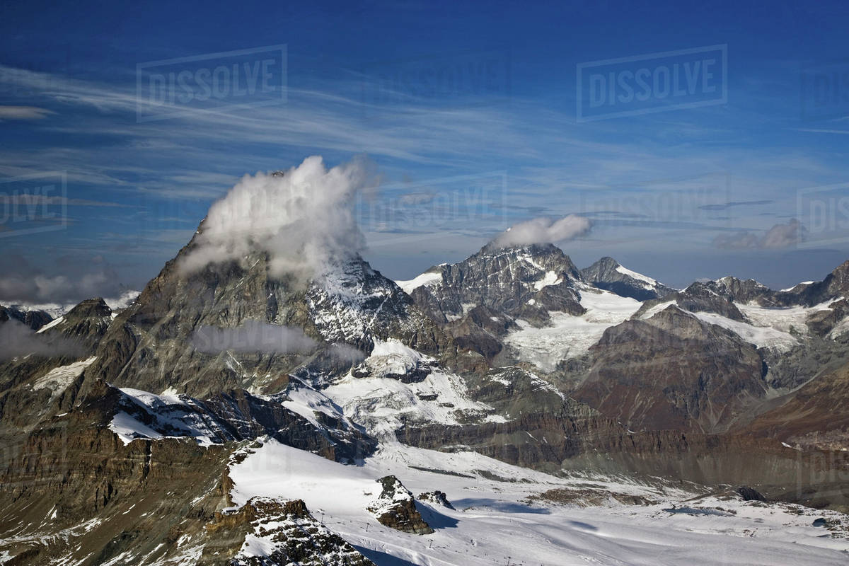 View of the Alps from Klein Matterhorn, near Zermatt, Switzerland ...
