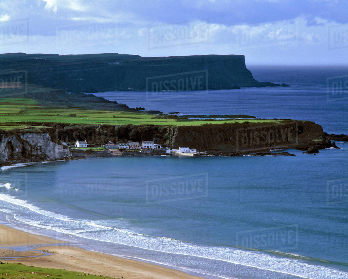 Northern Ireland, County Antrim, Portbradden. Portbradden, on Whitepark ...