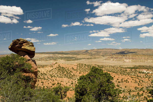 USA, NM, Red Rock State Park. Pyramid Rock highest elevation in Red ...