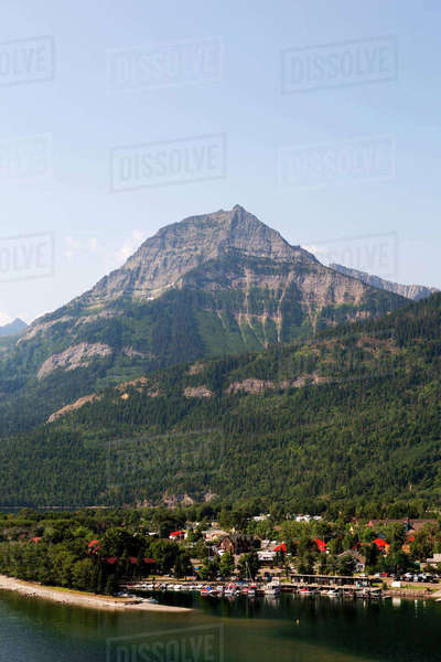 Canada, Alberta, Waterton Lakes National Park, Waterton Village and ...