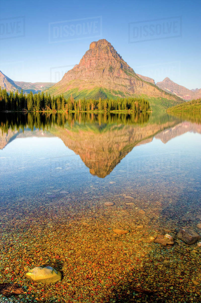 Two Medicine Lake and Sinopah Mountain, Glacier National Park, Montana ...