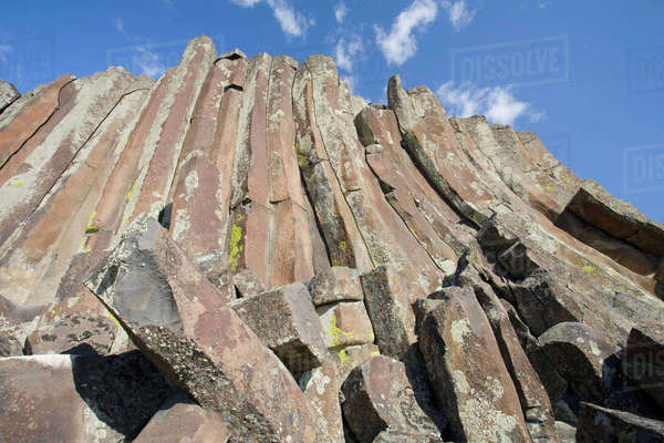 WA, Othello, Columbia National Wildlife Refuge, columnar basalt ...