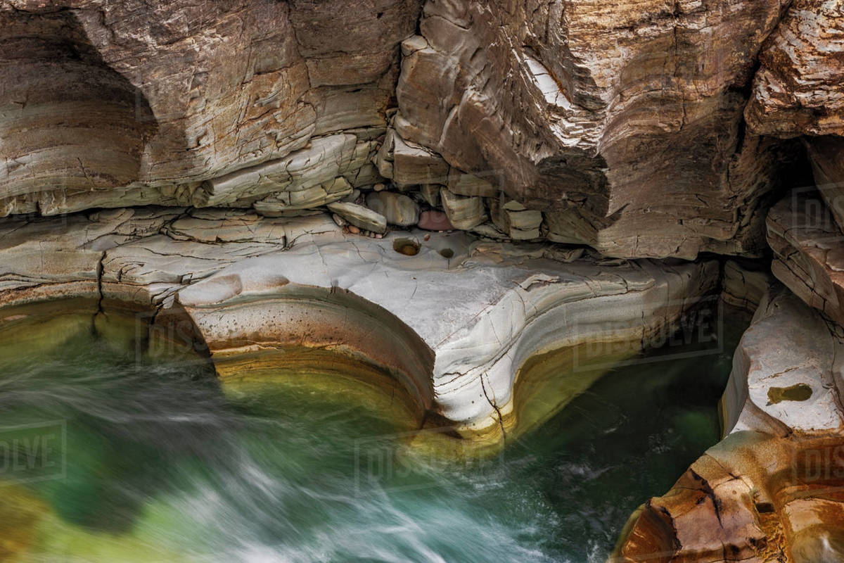 Sacred Dancing Cascade in McDonald Creek in Glacier National Park ...