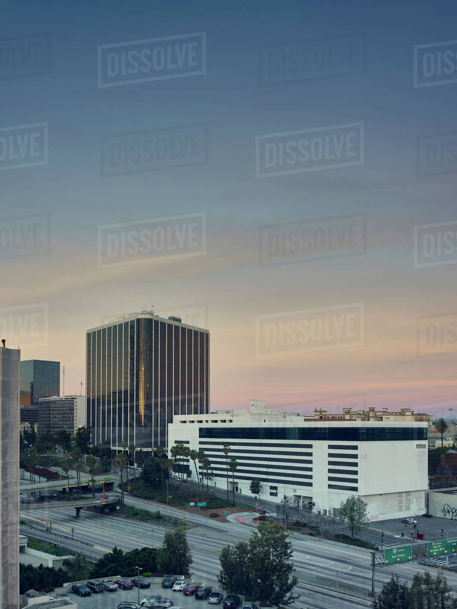 Harbor Freeway, Downtown, Los Angeles, California, United States of ...