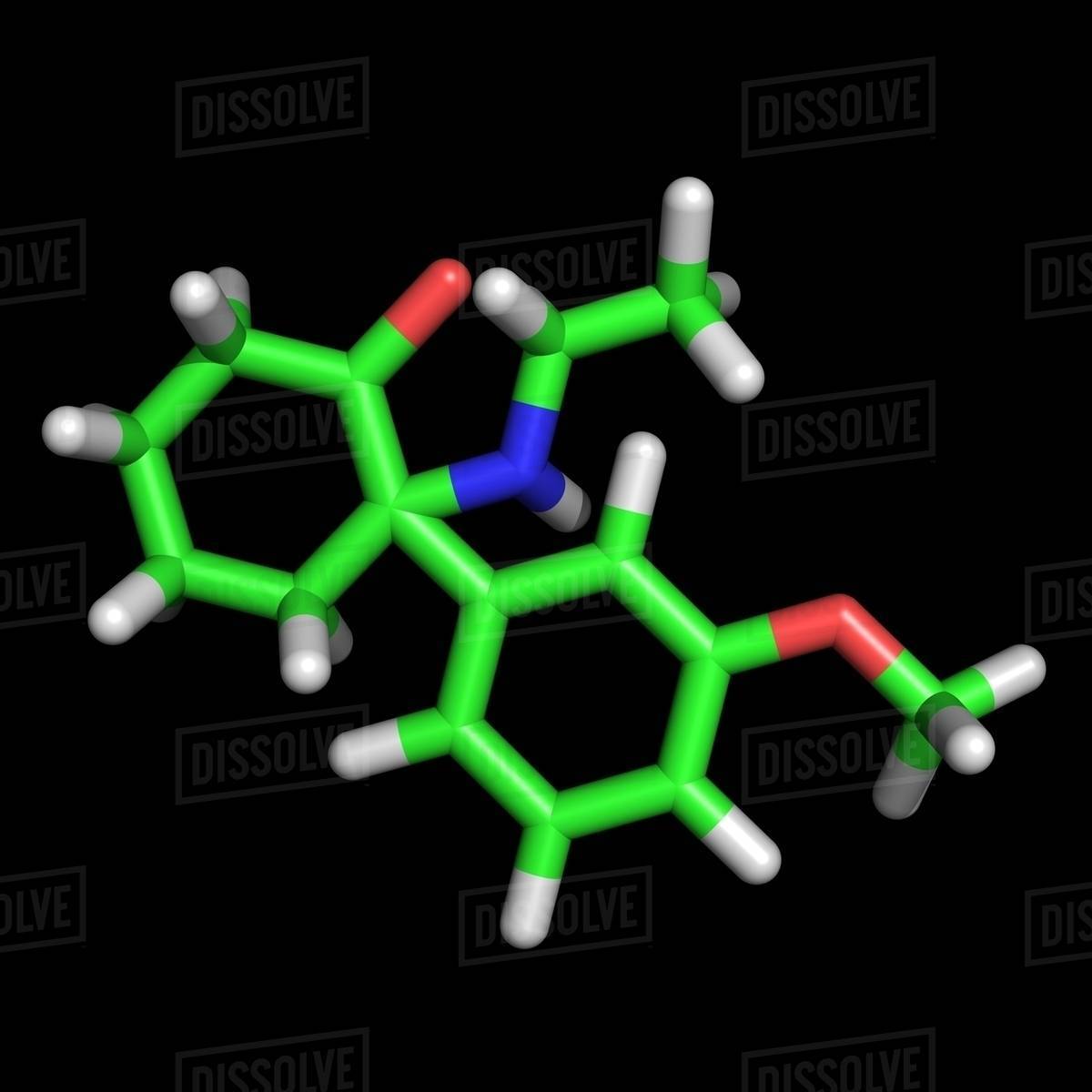 Methoxetamine molecule - Stock Photo - Dissolve