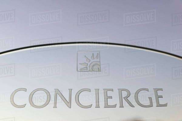 Hotel concierge sign - Royalty-free Stock Photo | Dissolve
