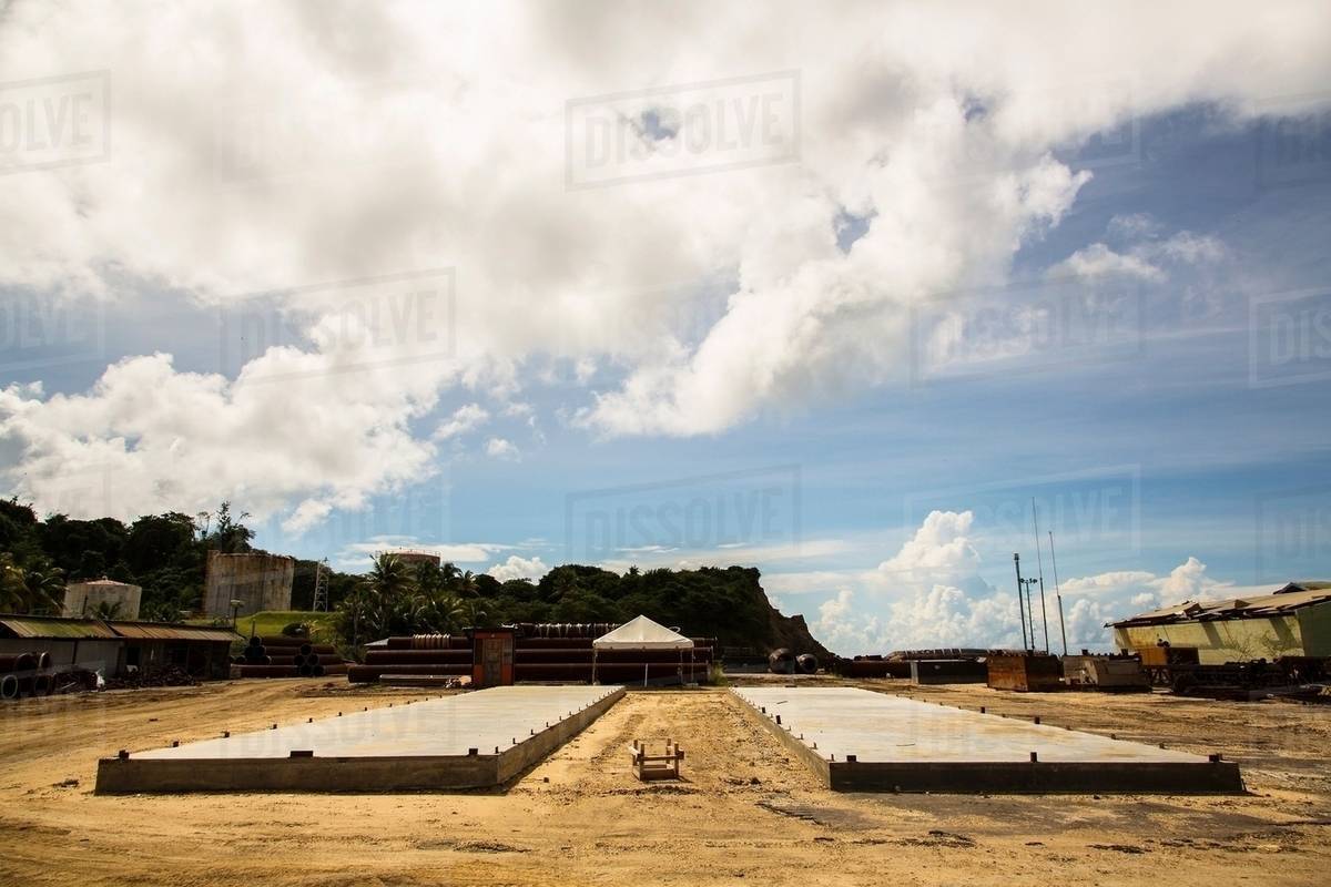 Foundations laid at construction site - Royalty-free Stock Photo | Dissolve